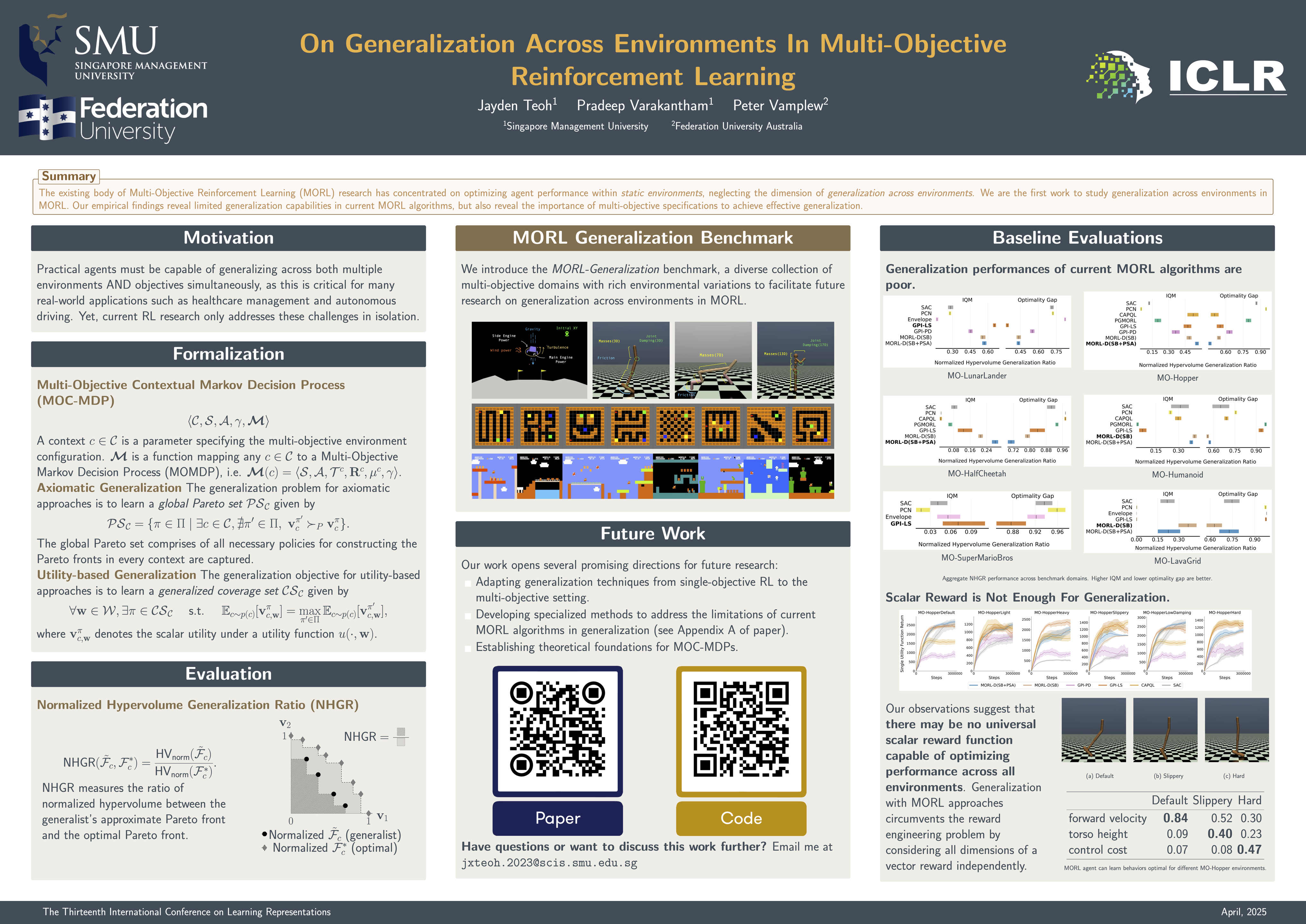 ICLR Poster On Generalization Across Environments In Multi-Objective Reinforcement Learning